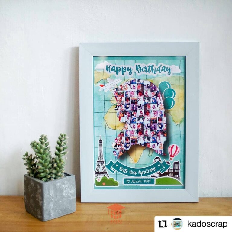 Jual Kado Souvenir Wisuda Frame Mozaik Muslimah - Kado Wisudaku