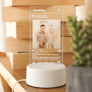 Plakat Lampu LED Akrilik Kado Wedding - Kado Wisudaku