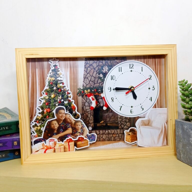 3D Jam Frame Christmas Custom Kado Natal Untuk Teman