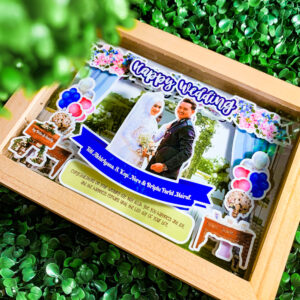 Scrapframe Kayu A5 Kado Pernikahan - Kado Wisudaku